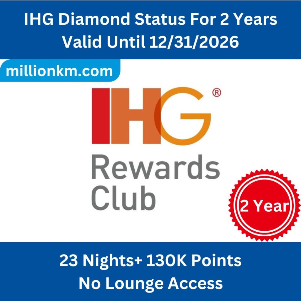 IHG Diamond Status Upgrade for 2 Years Through 12/31/2026, 23 Nights ...
