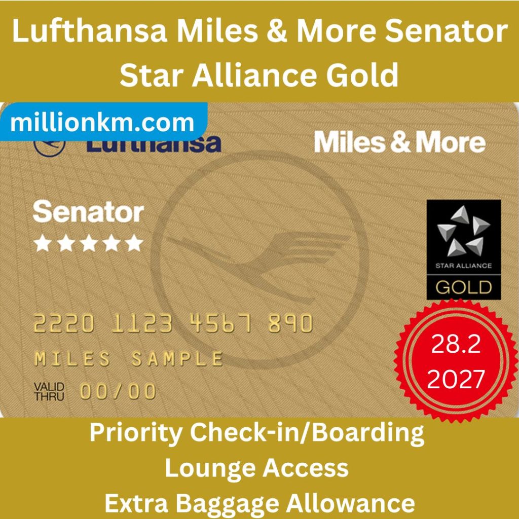 Buy Lufthansa Miles & More Senator Star Alliance Gold Status (Valid ...