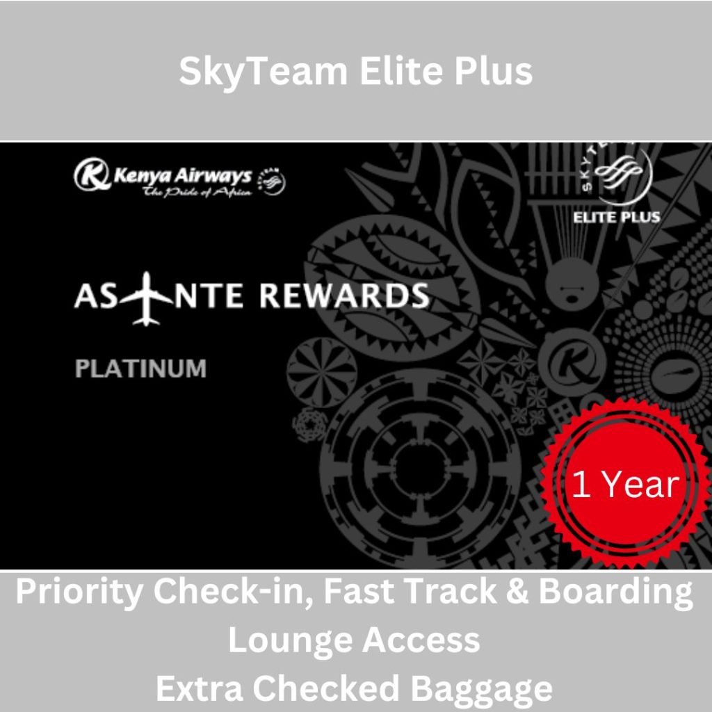 SkyTeam Elite Plus Status Upgrade | Kenya Airways Platinum | 1 Year ...